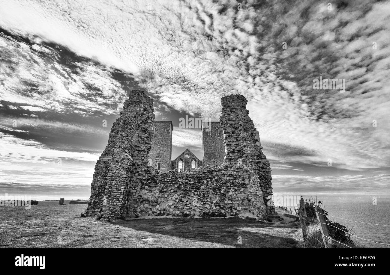Reculver Towers seen from the eastern side Stock Photo - Alamy