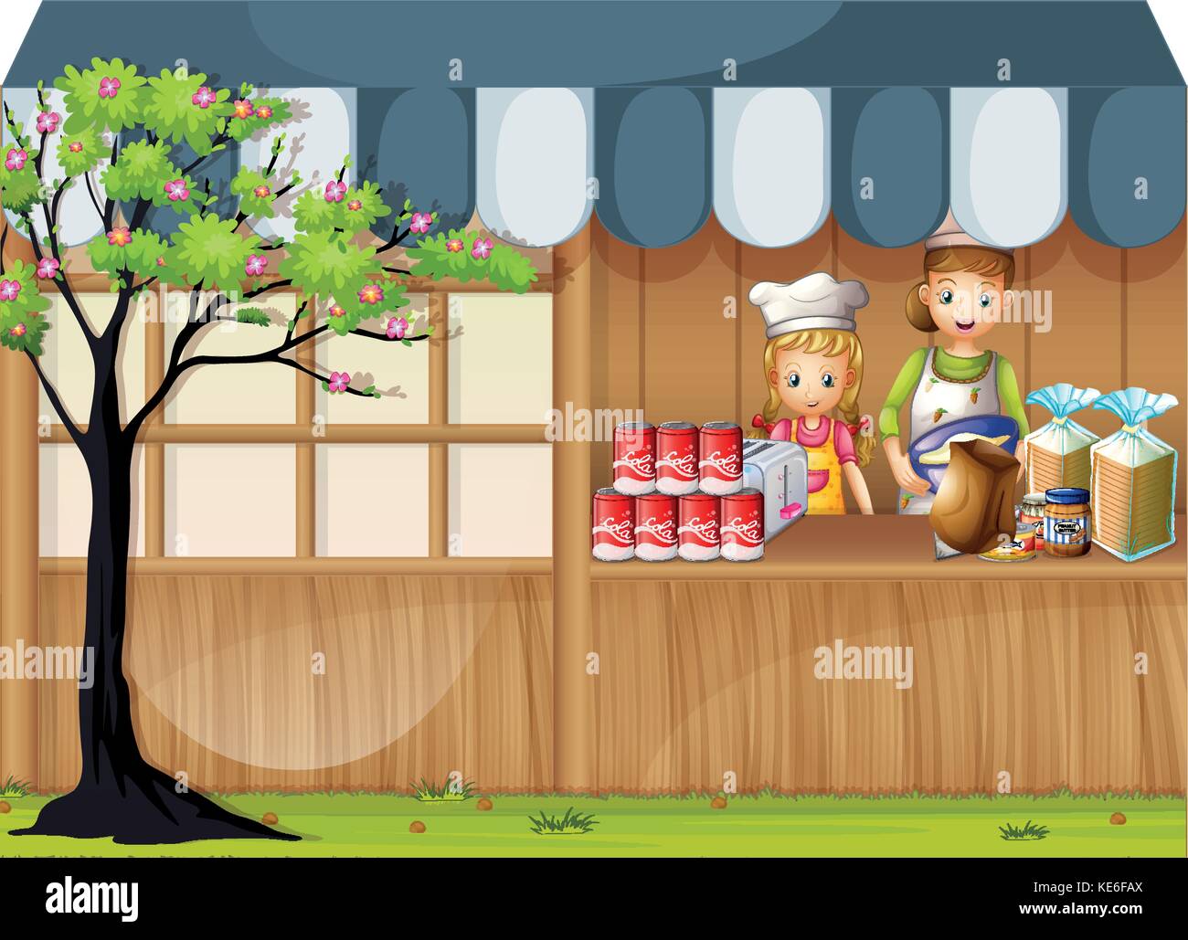 Foodstand Stock Vector Images - Alamy