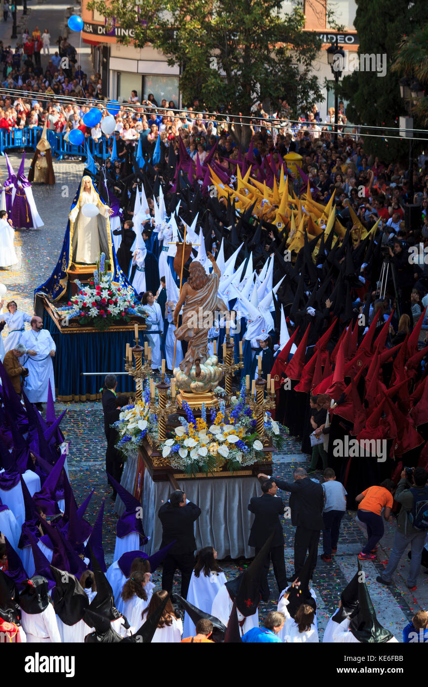 Easter Sunday Resurrection Procession, the meeting of Jesus with Virgin ...