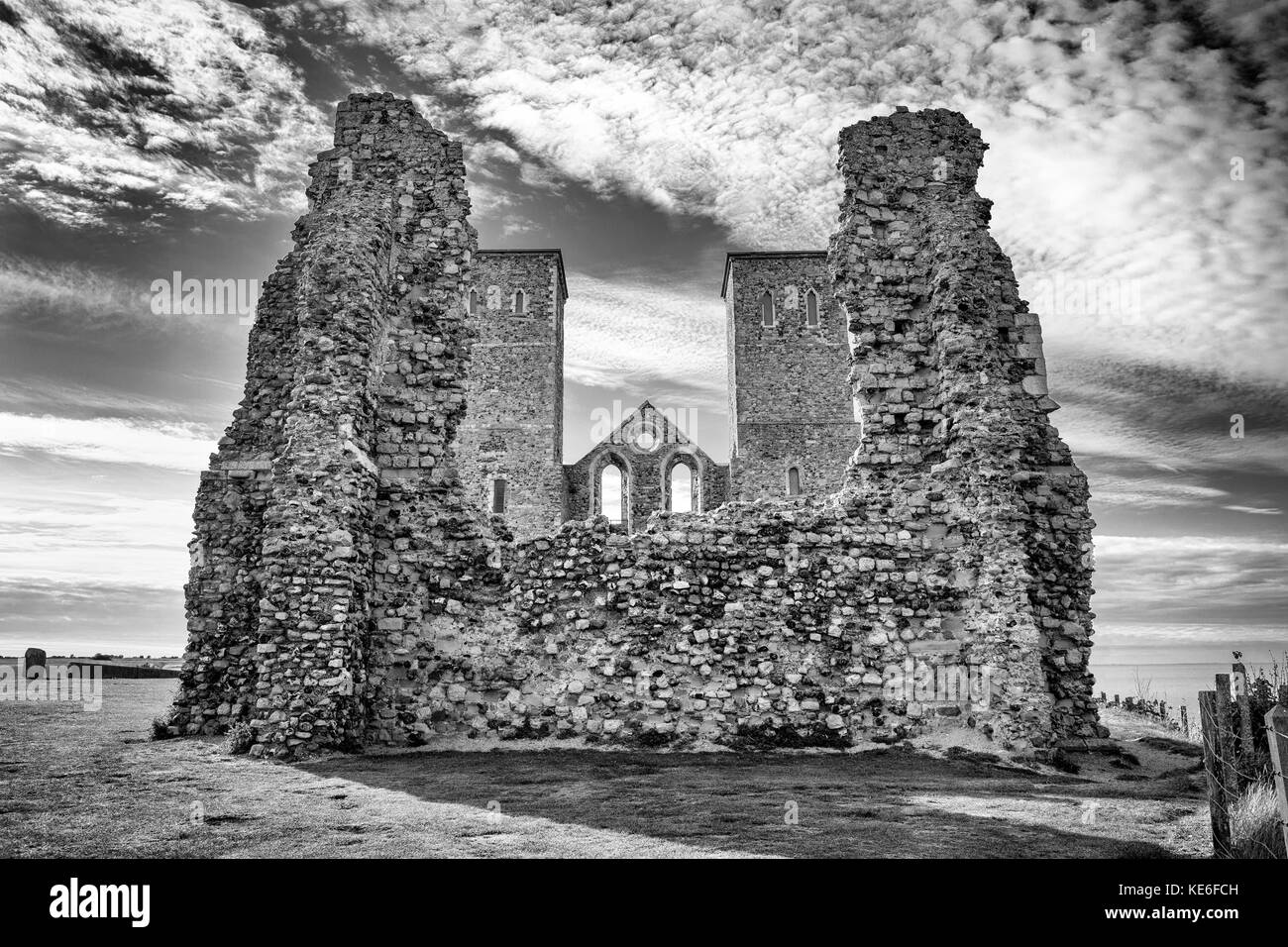 Reculver Towers seen from the eastern side Stock Photo - Alamy