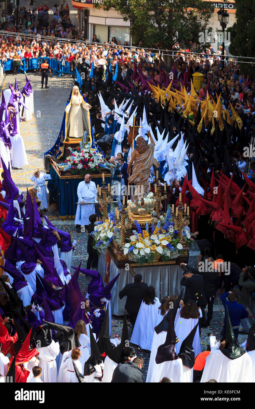Easter Sunday Resurrection Procession, the meeting of Jesus with Virgin ...