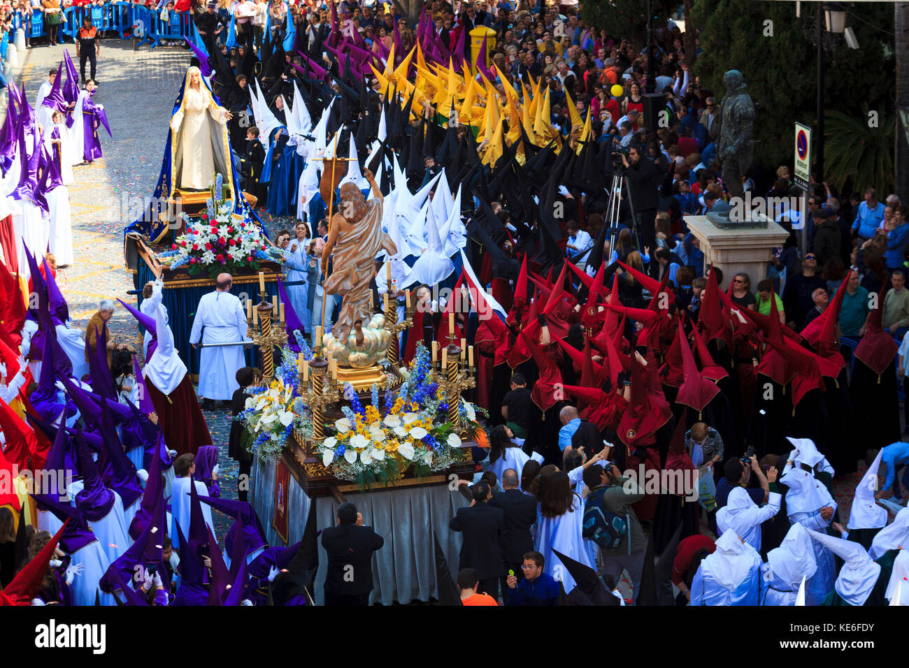 Easter Sunday Resurrection Procession, the meeting of Jesus with Virgin ...