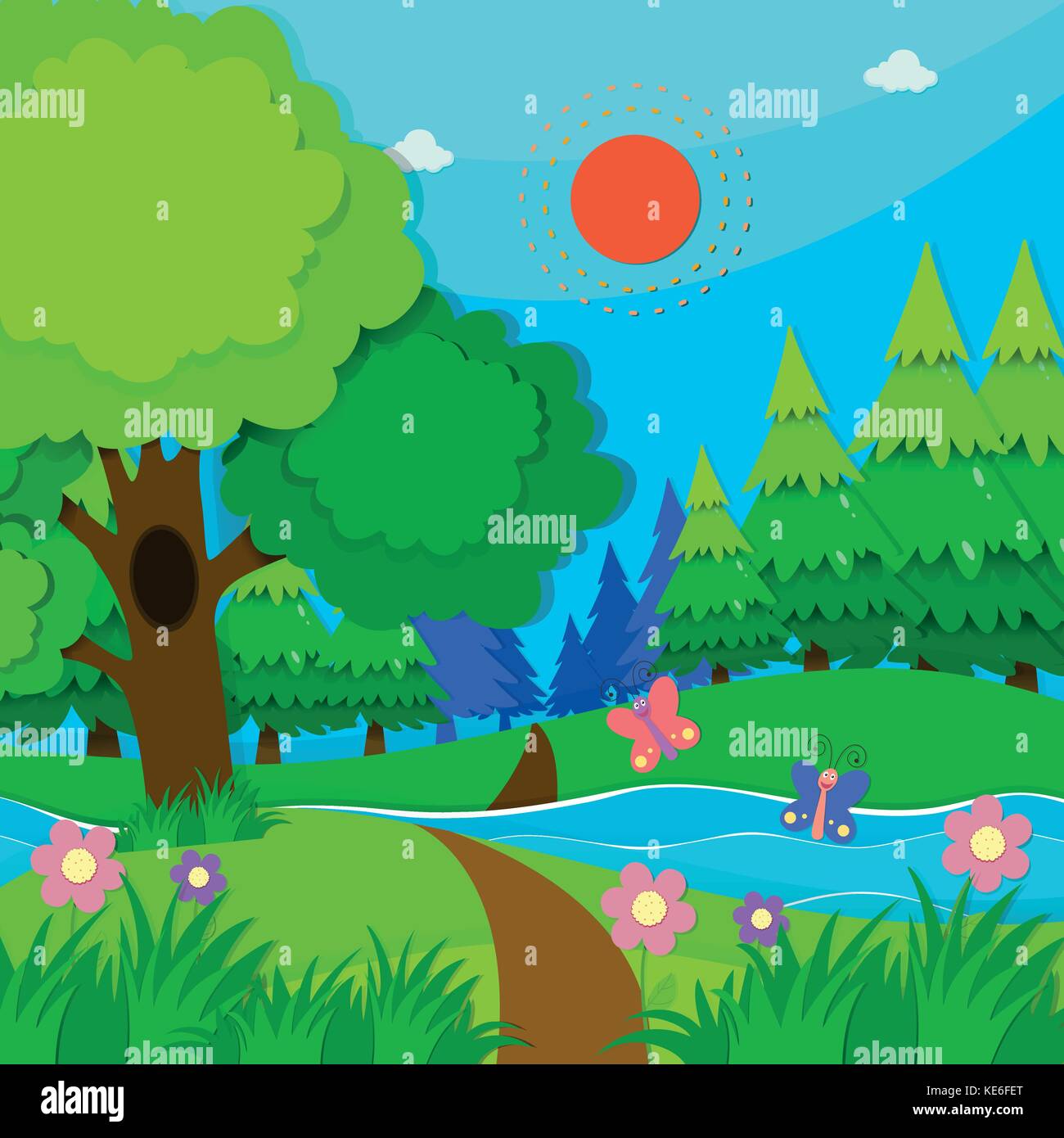 Jungle trail illustration hi-res stock photography and images - Alamy