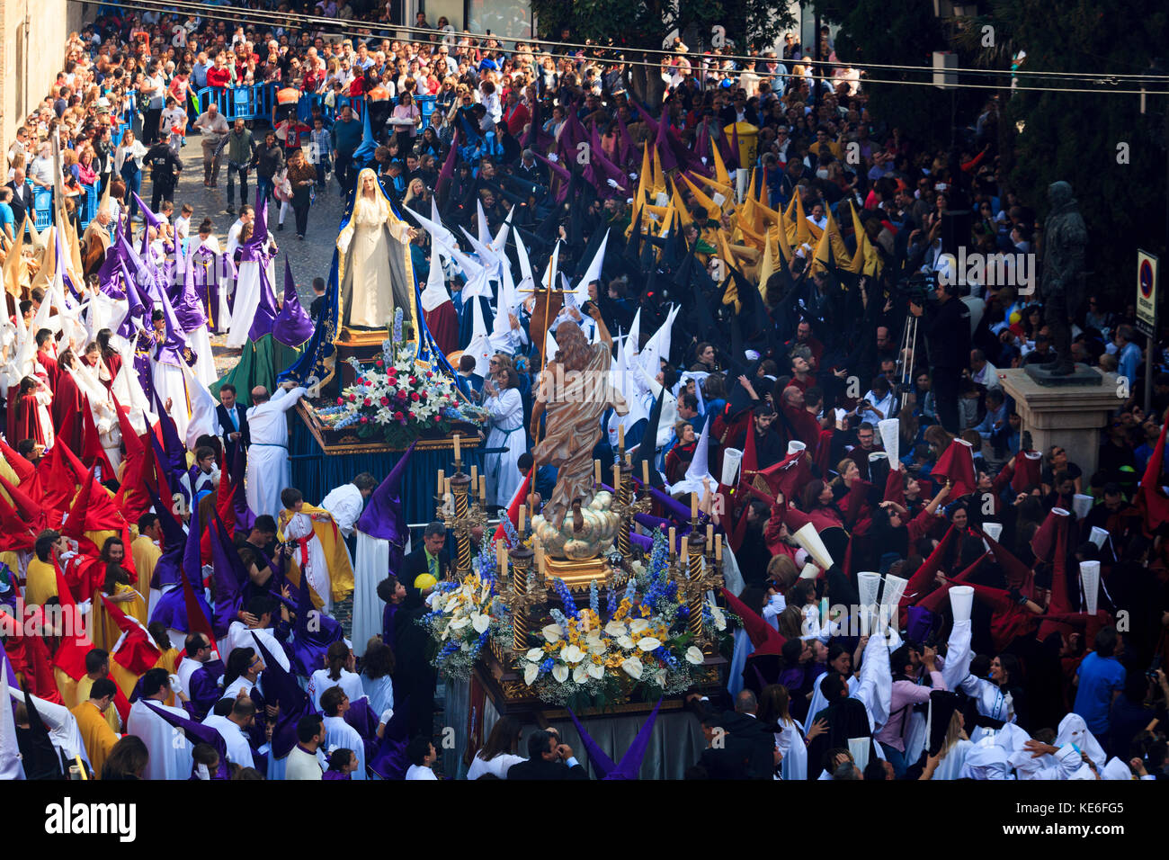 Easter Sunday Resurrection Procession, the meeting of Jesus with Virgin ...