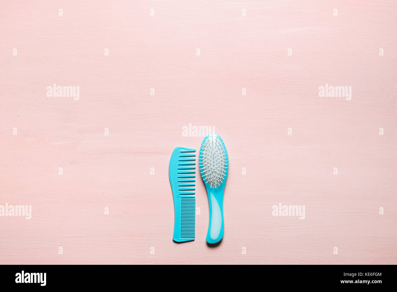 Two Turquoise hair comb crest brushes with handle for all types ...