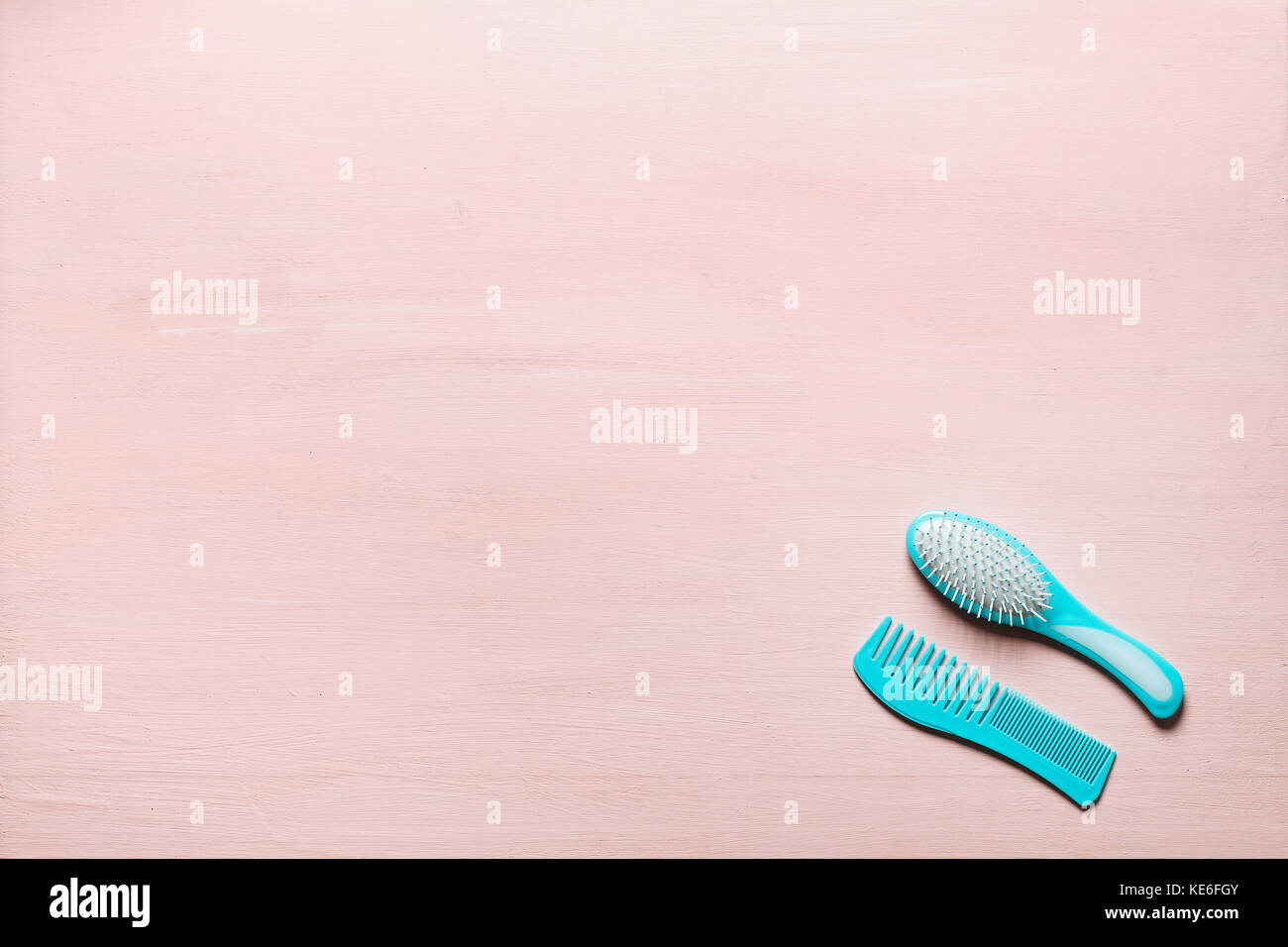 Two Turquoise hair comb crest brushes with handle for all types ...