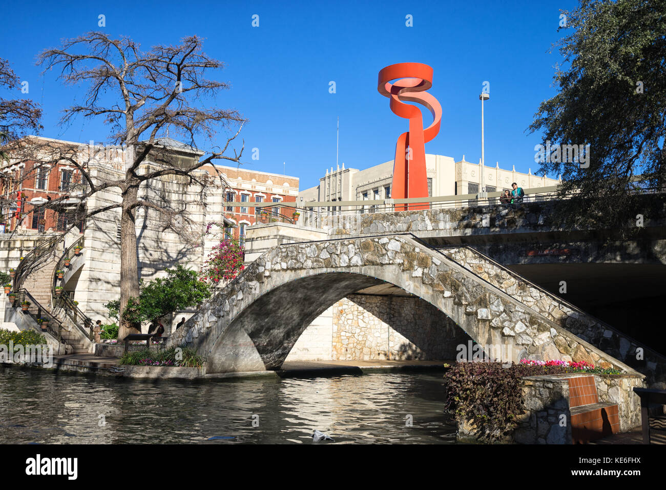 January 3, 2016 San Antonio, Texas:the Torch of Friendship landmark ...