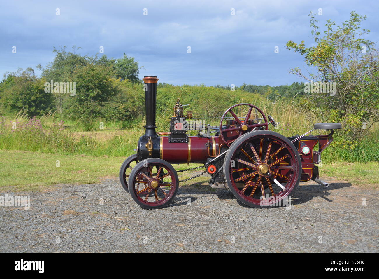 4 inch scale Burrell Traction engine Stock Photo - Alamy