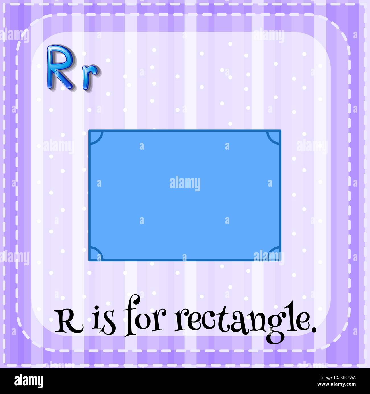 Flashcard alphabet R is for rectangle illustration Stock Vector Image ...