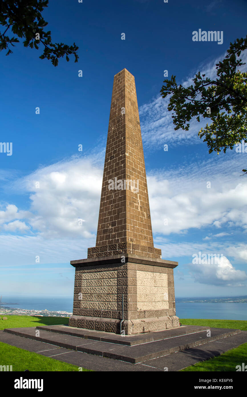 largest war memoral in Northern Ireland 110 feet tall Stock Photo - Alamy