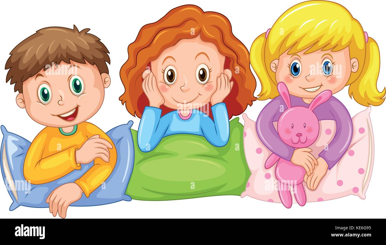 Kids Sleepover Clipart