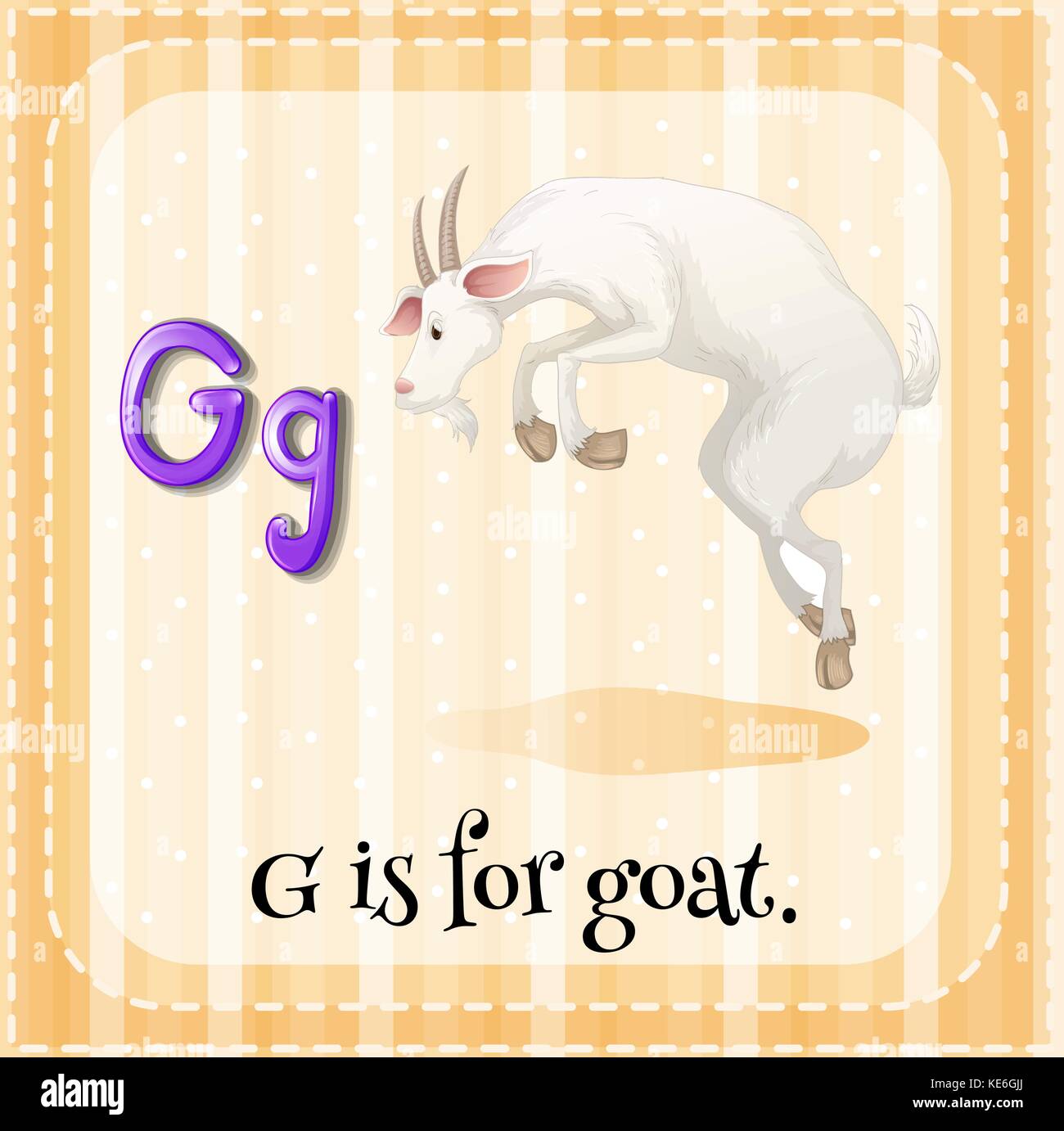 Flashcard letter G is for goat illustration Stock Vector Image & Art ...