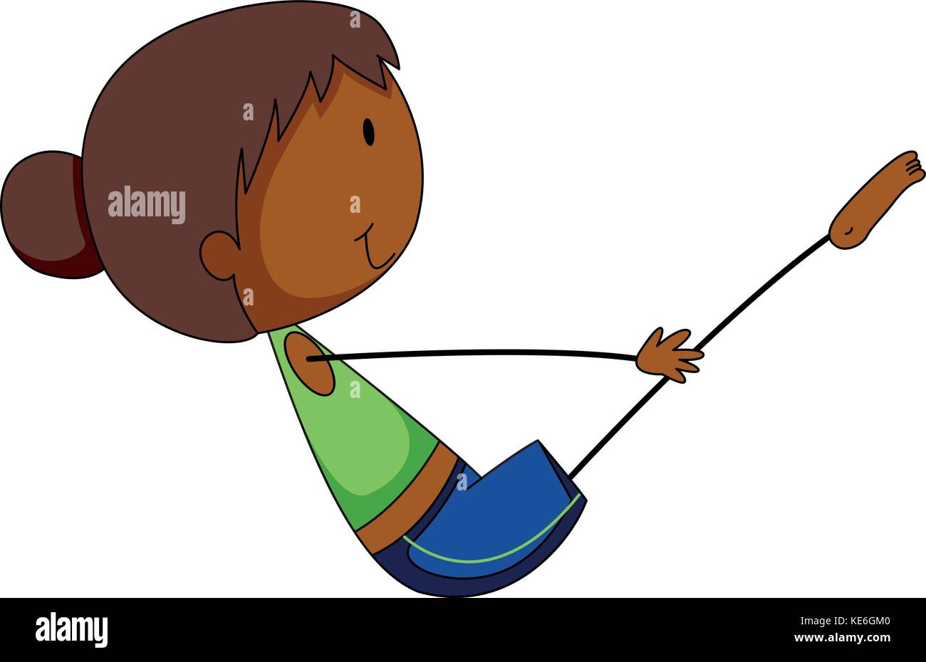 Woman happy alone Stock Vector Images - Alamy