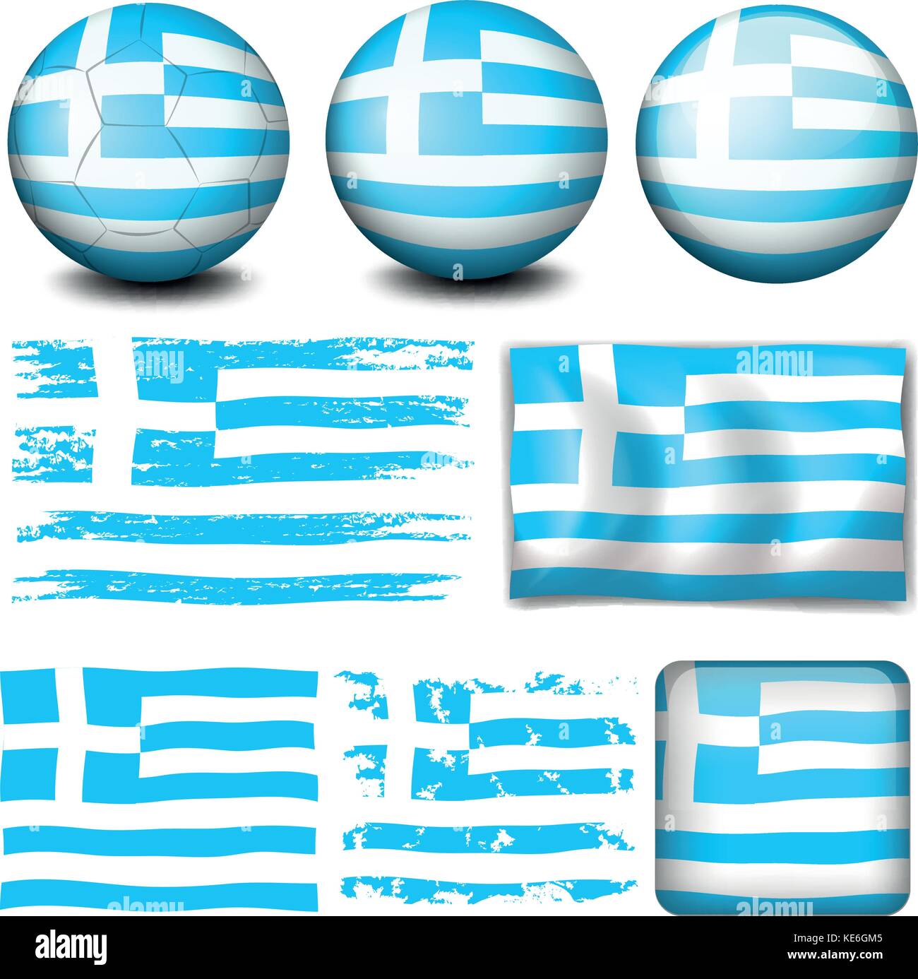 Football greece flag Stock Vector Images - Alamy