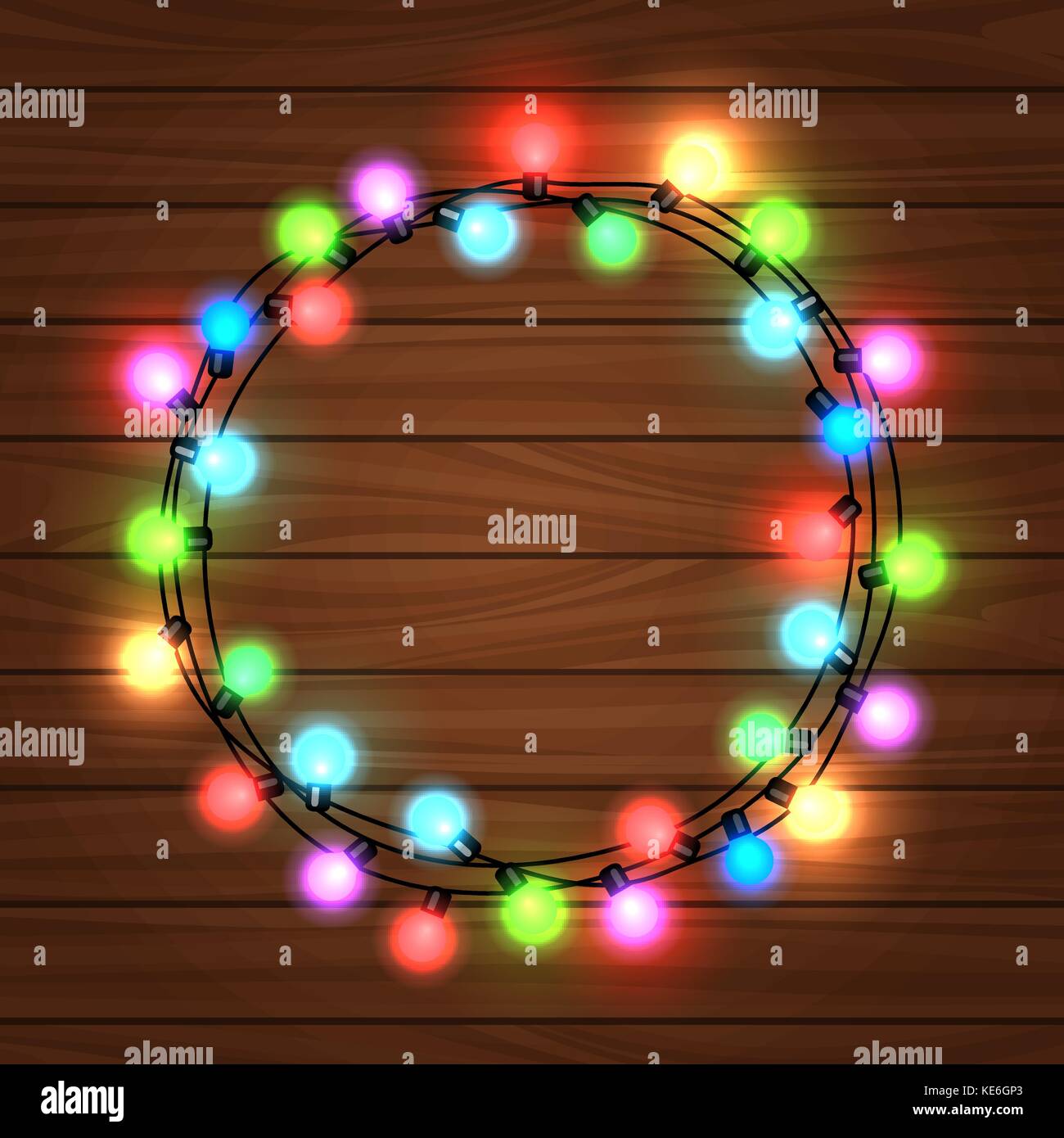 Christmas decoration luminous garland Stock Vector Images - Alamy