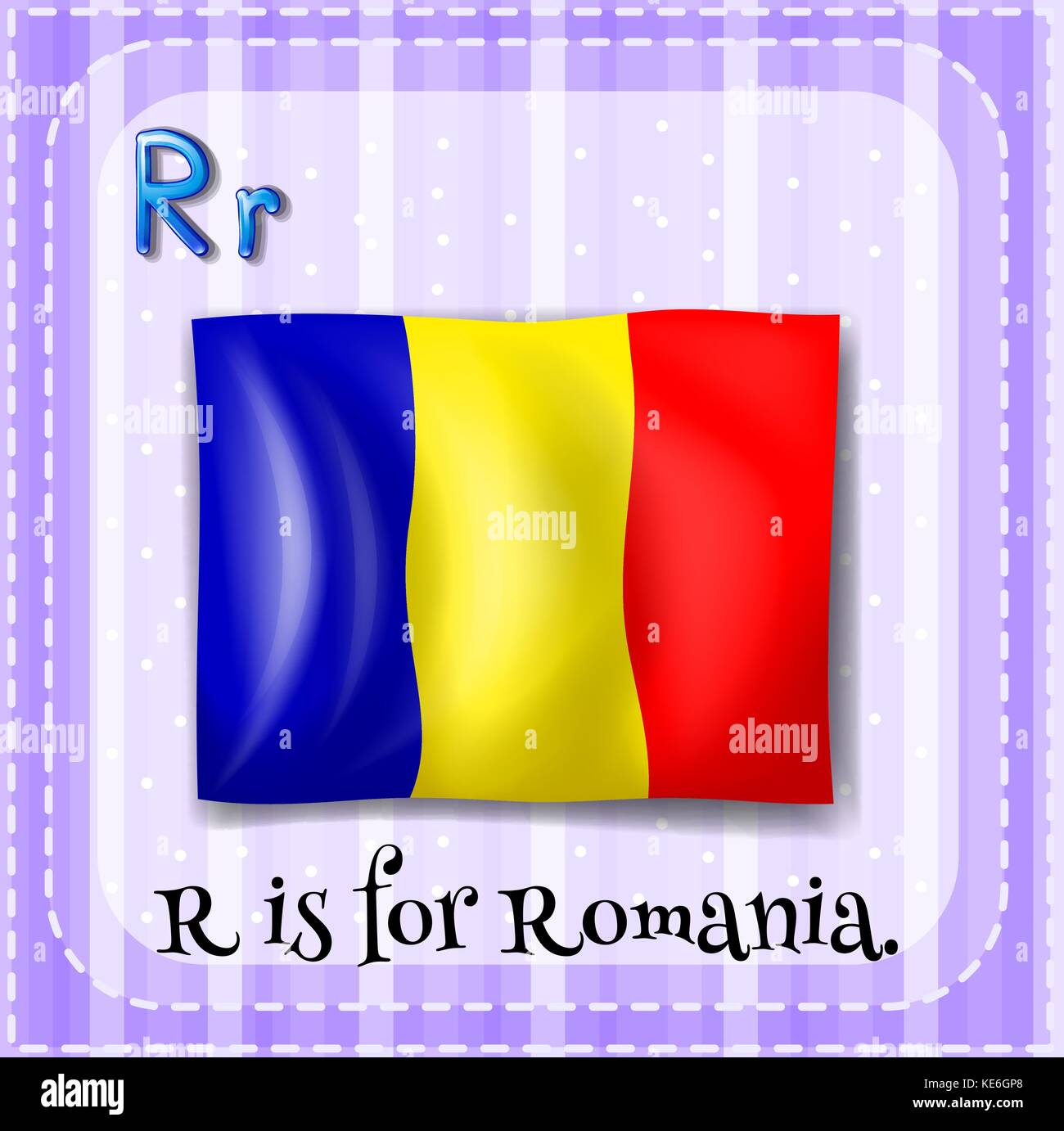 Flashcard of alphabet R is for Romania Stock Vector Image & Art - Alamy