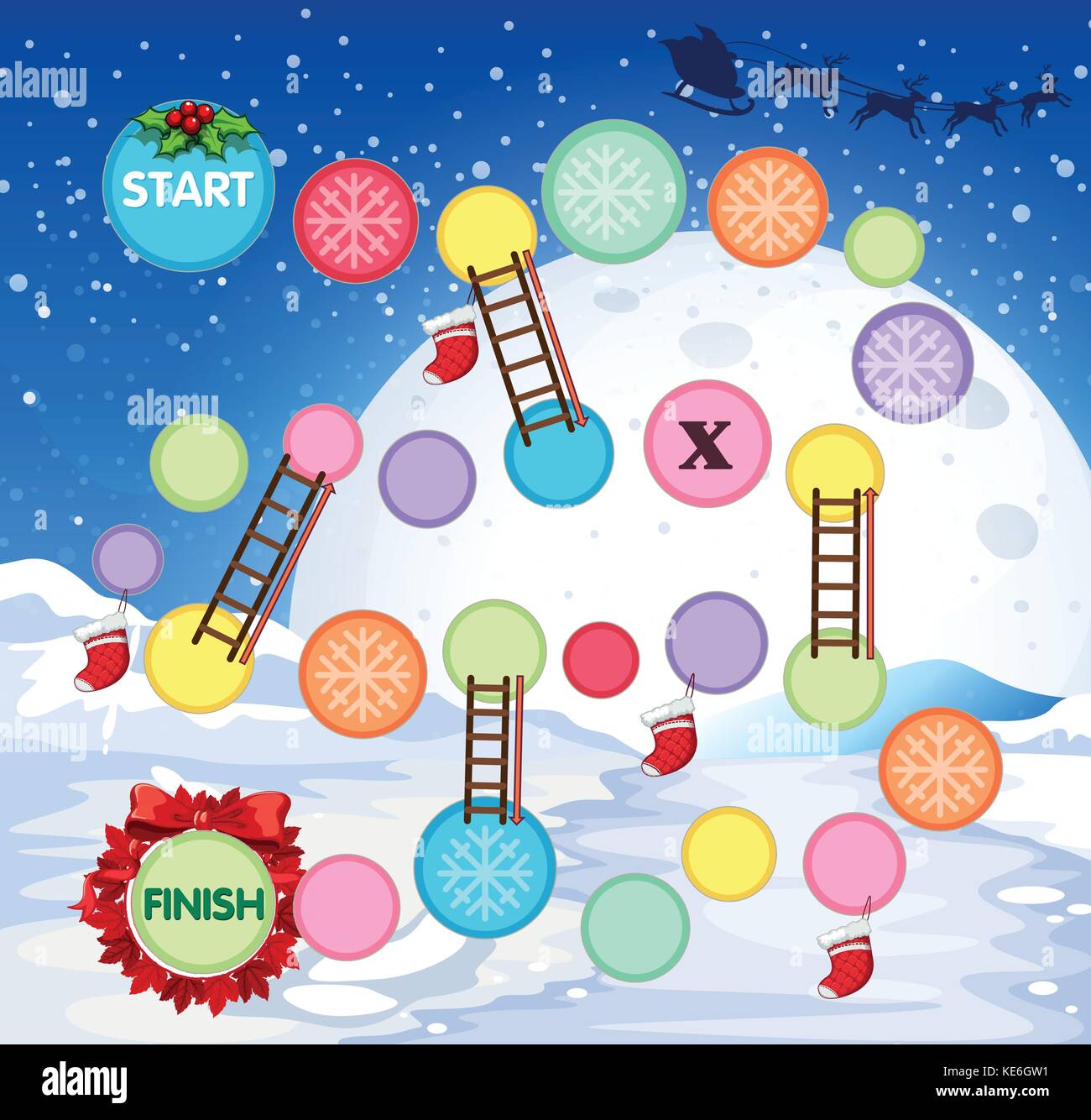 Game template with snow on land illustration Stock Vector Image & Art ...