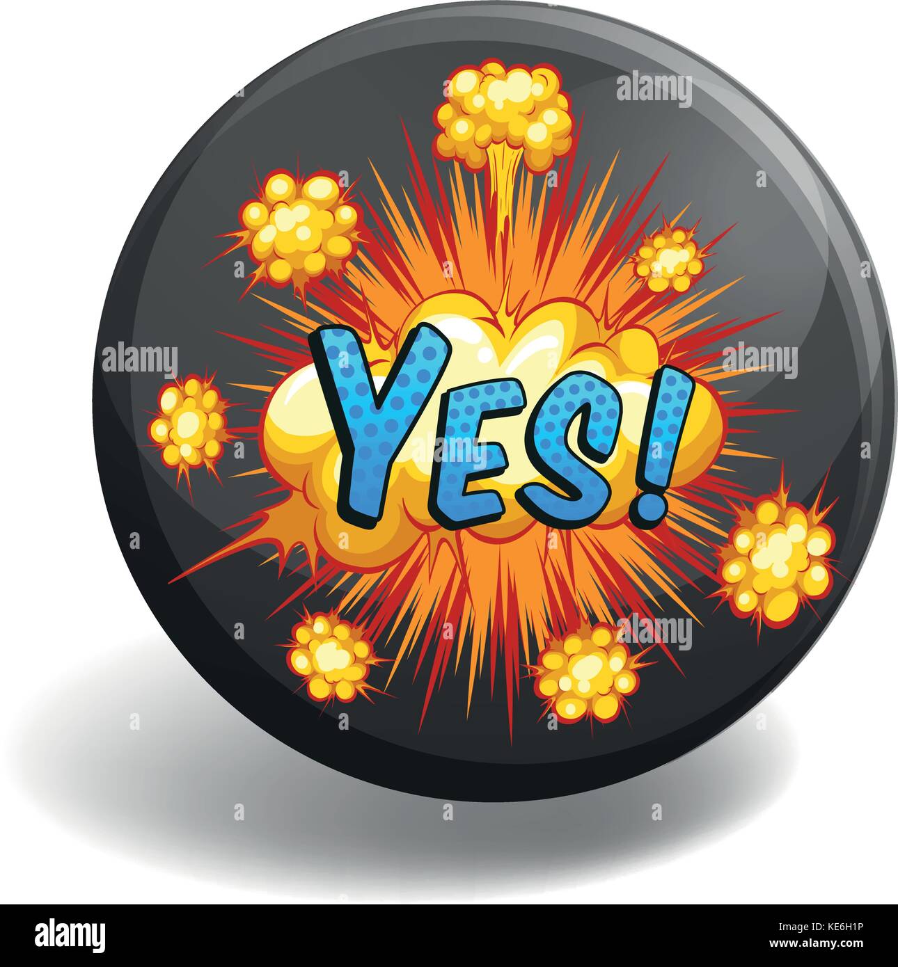 Word yes on round badge illustration Stock Vector Image & Art - Alamy