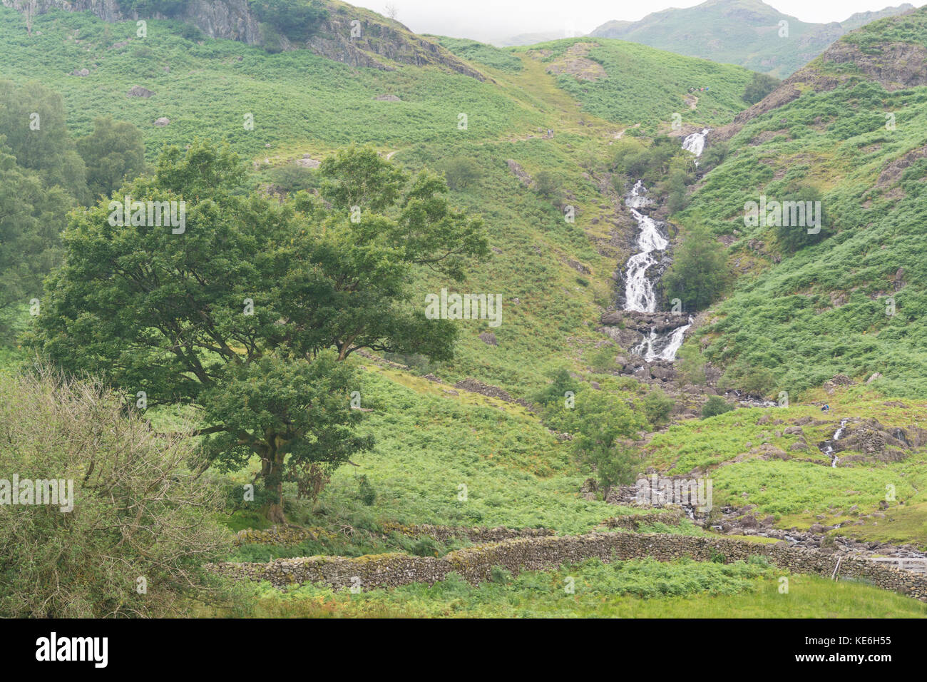 Sour Milk Gill Waterfall - Ease Dale - Lake District, UK Stock Photo ...