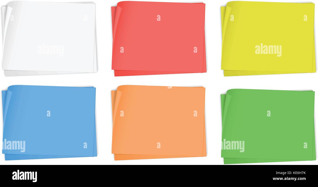 Paper design in six colors illustration Stock Vector Image & Art - Alamy