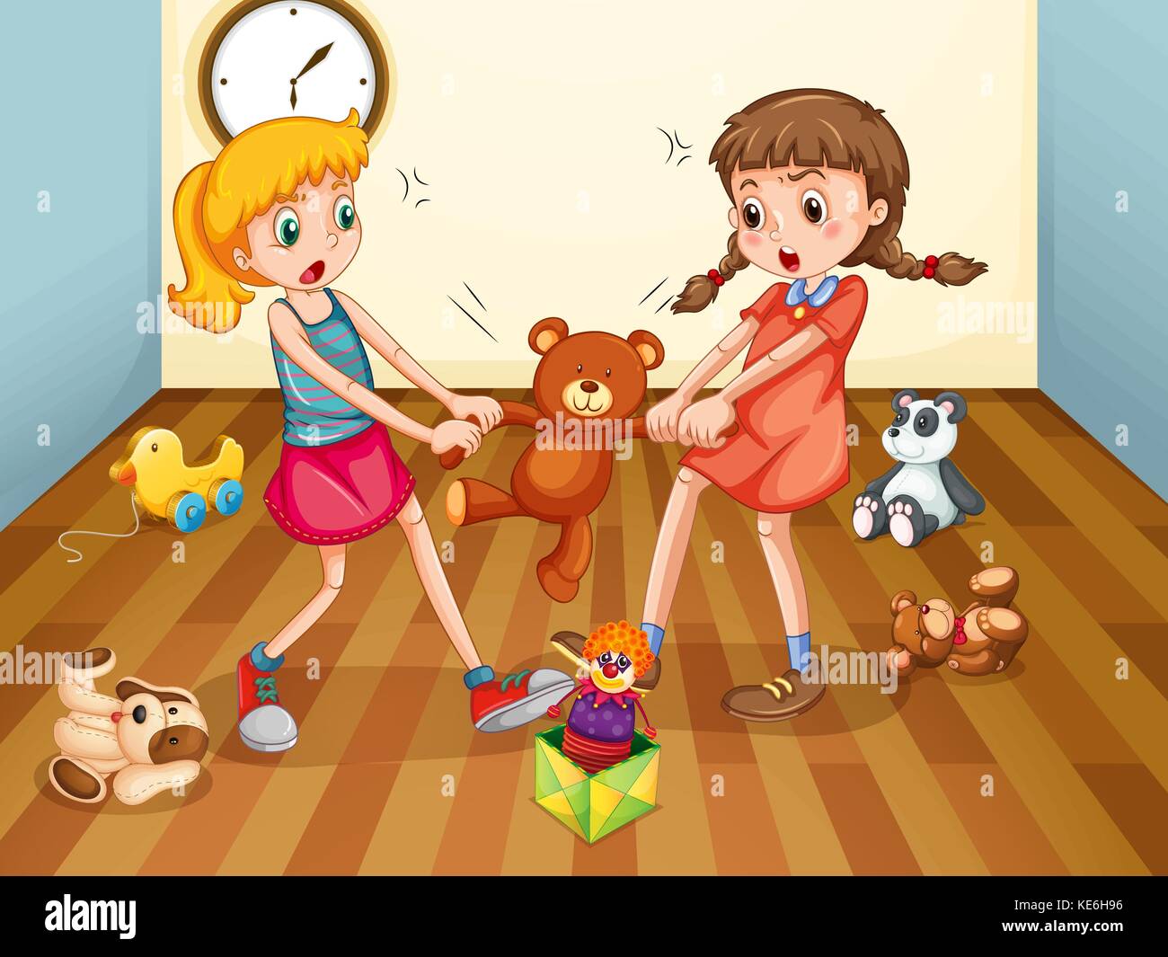 Girls Fighting Clipart