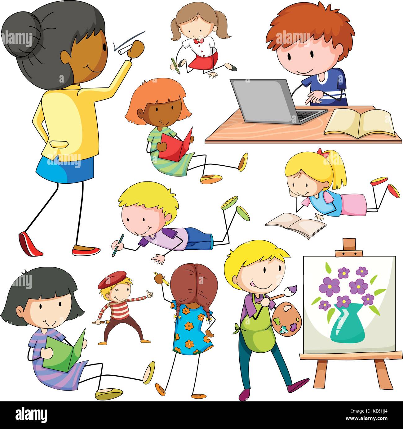 People doing different activities illustration Stock Vector Image & Art ...