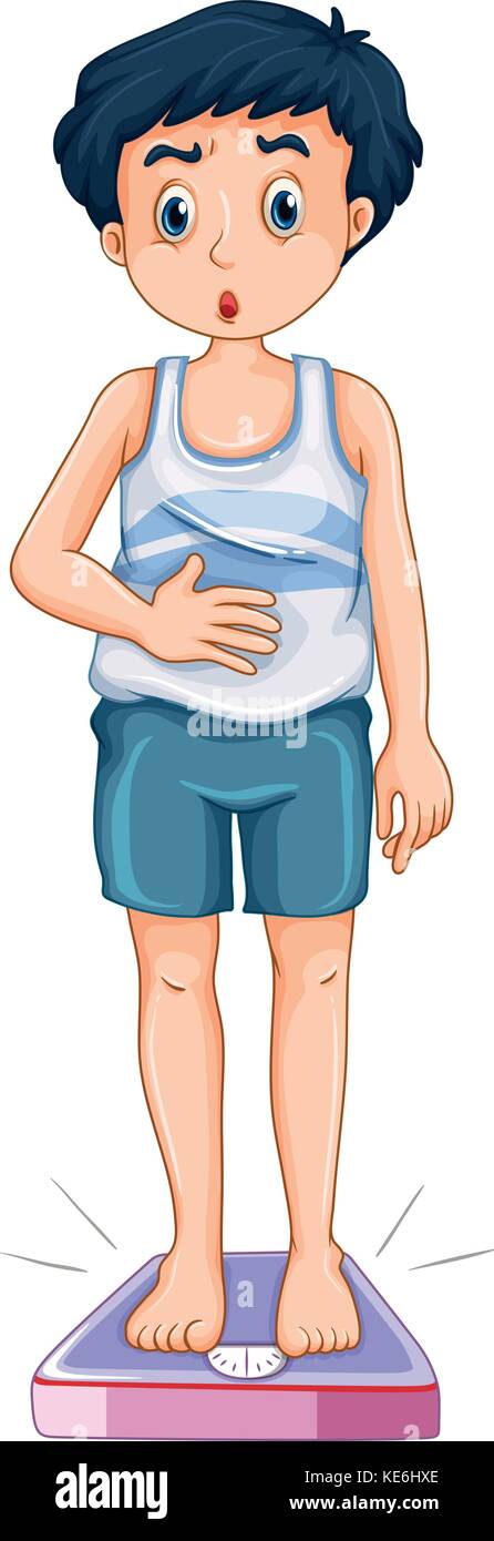 Fat man on diet Stock Vector Images - Alamy