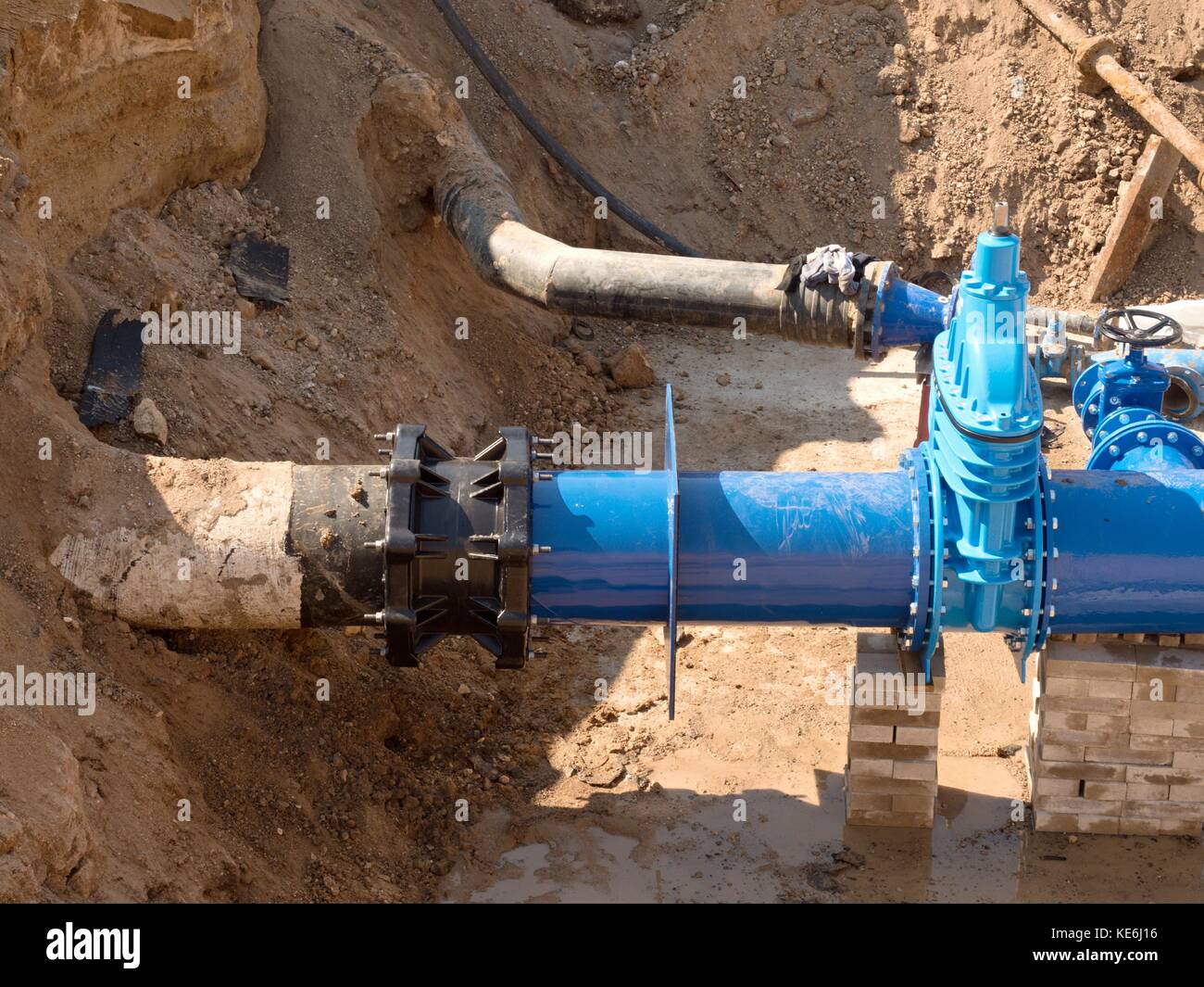 500 mm drink water Gate valve joint with screwed pipe fitting ...