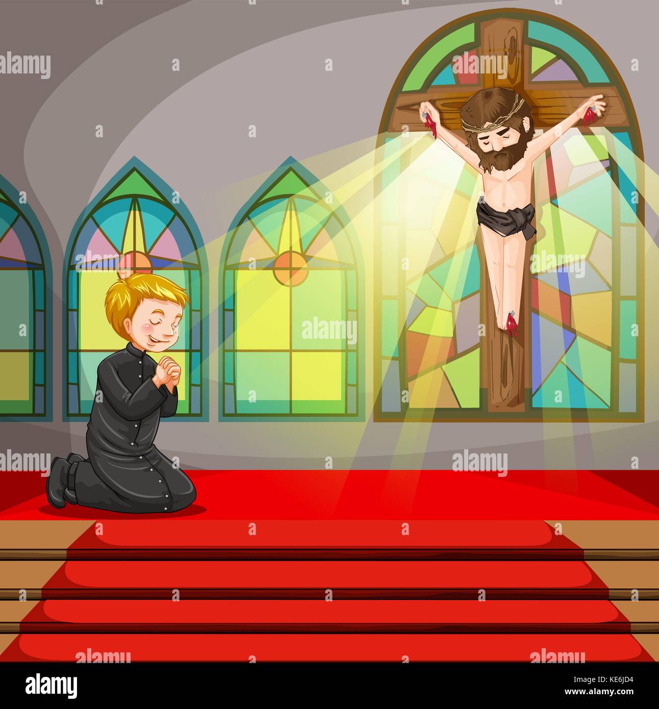Religion church priest in Stock Vector Images - Alamy