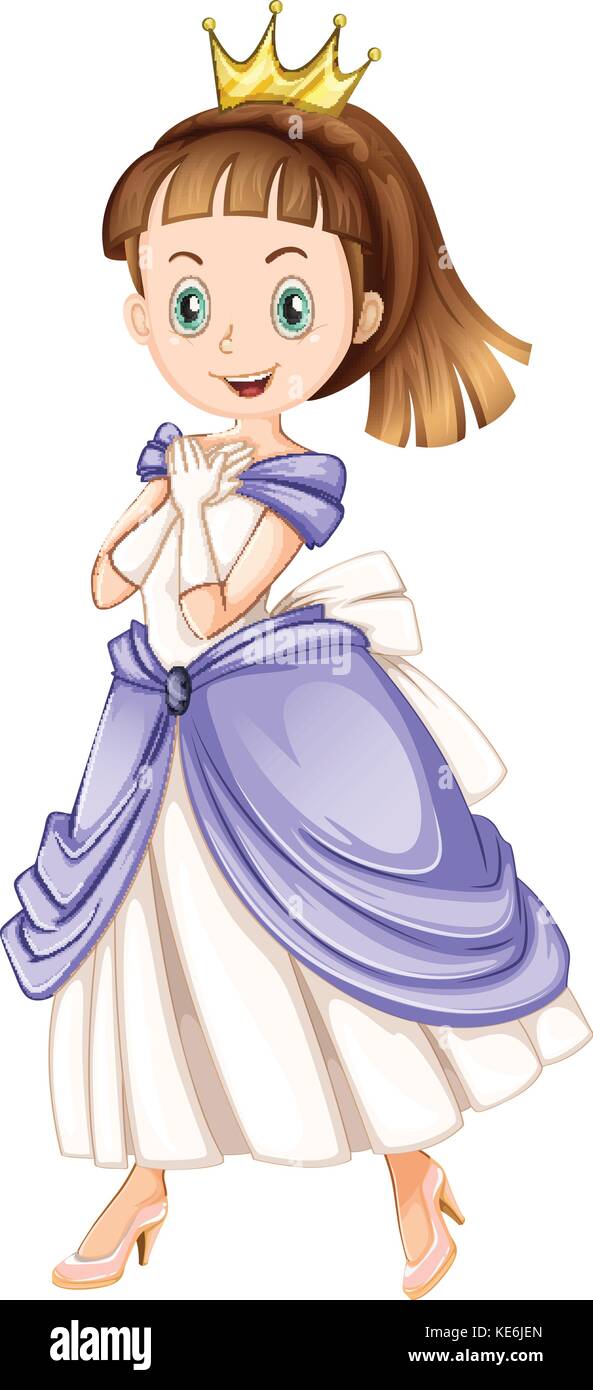 Princess with happy face illustration Stock Vector Image & Art - Alamy