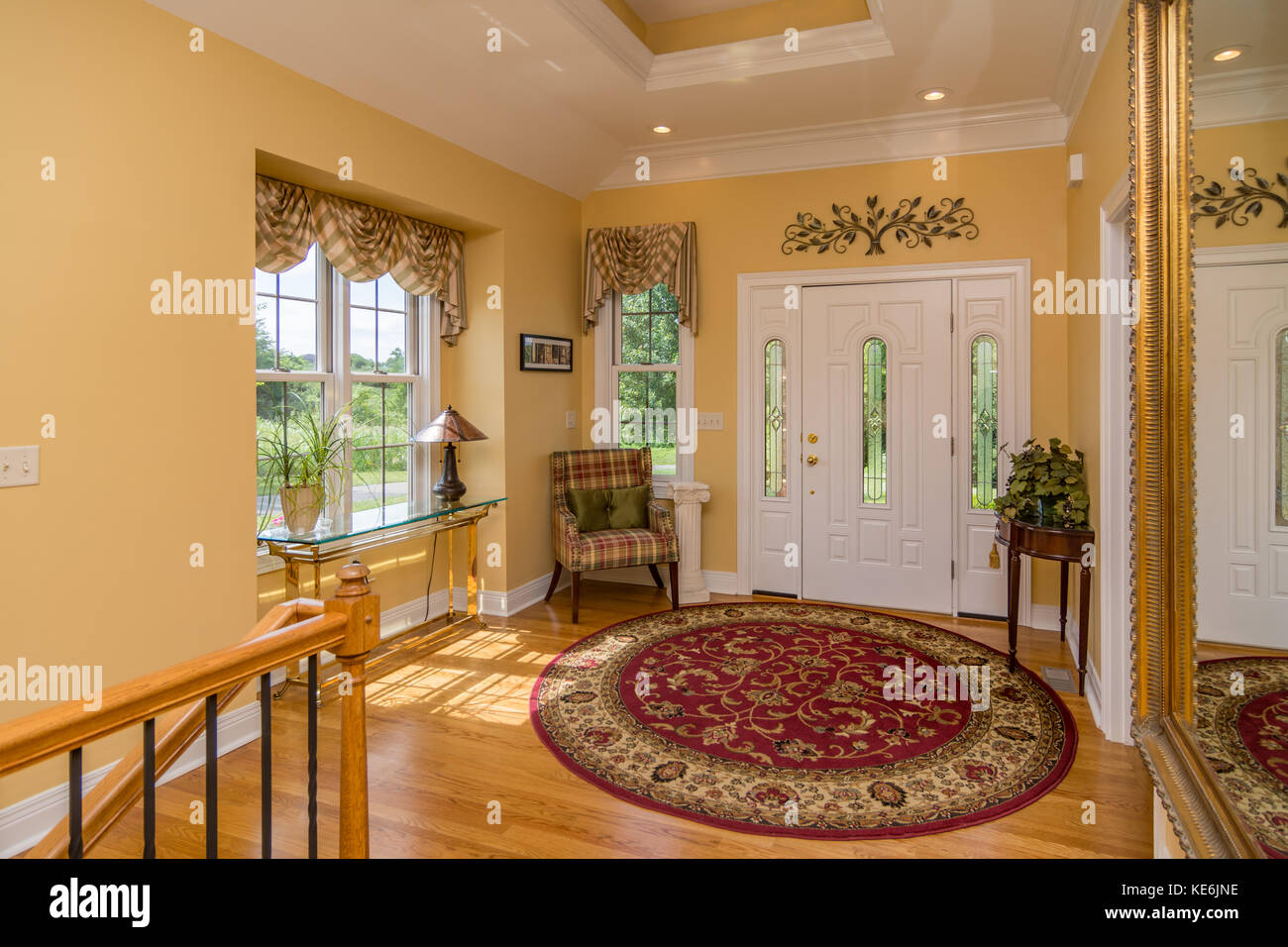 Interior entrance of middle class American home in Kentucky USA Stock ...