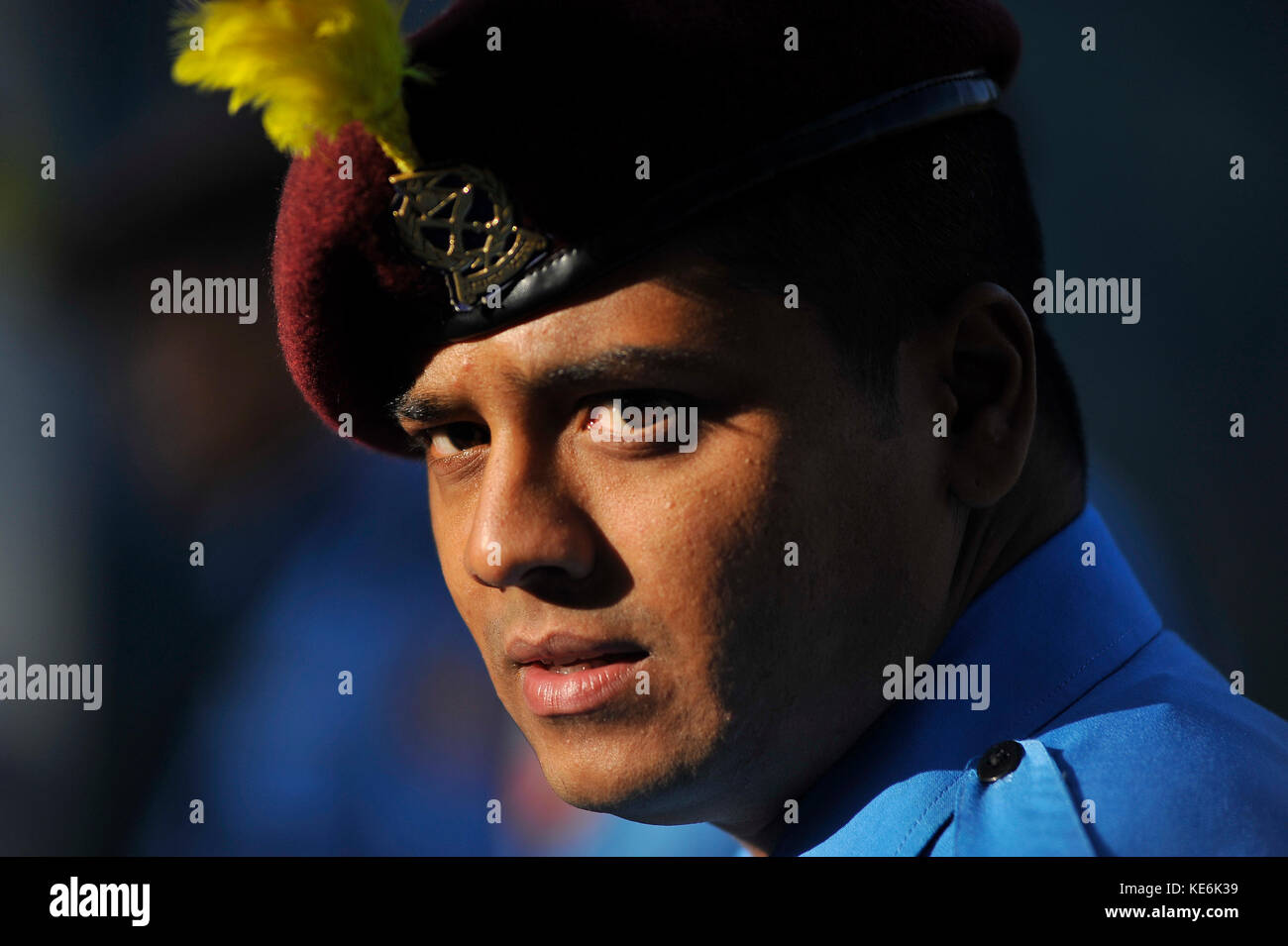 Kathmandu, Nepal. 18th Oct, 2017. A Portrrait of Nepal police officers ...