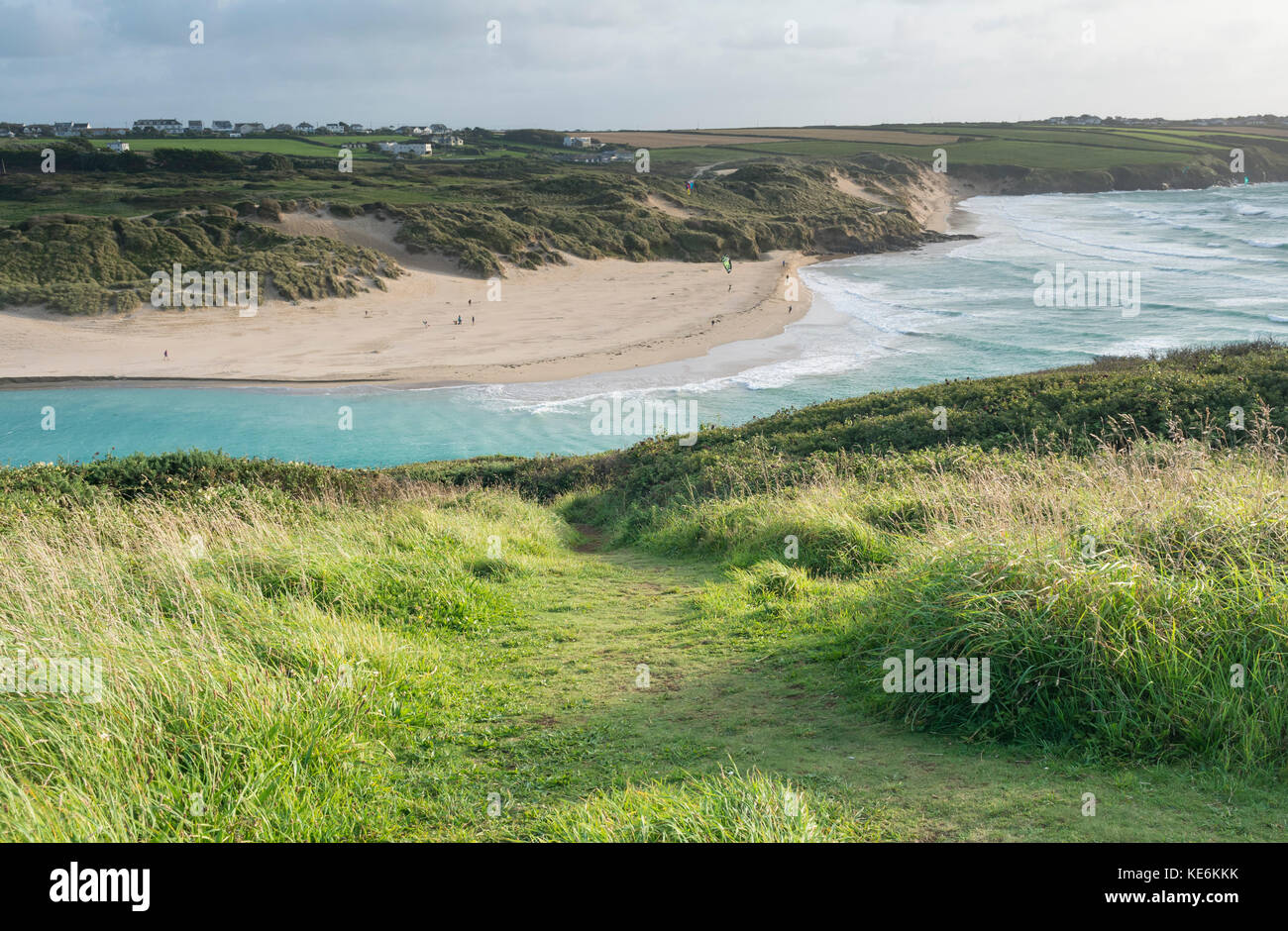 Gannel Estuary - Crantock Beach - Cornwall, Newquay, UK Stock Photo - Alamy