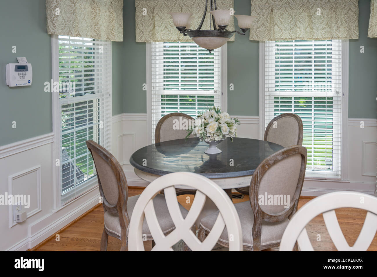 Dining room interior of middle class American home in Kentucky USA ...