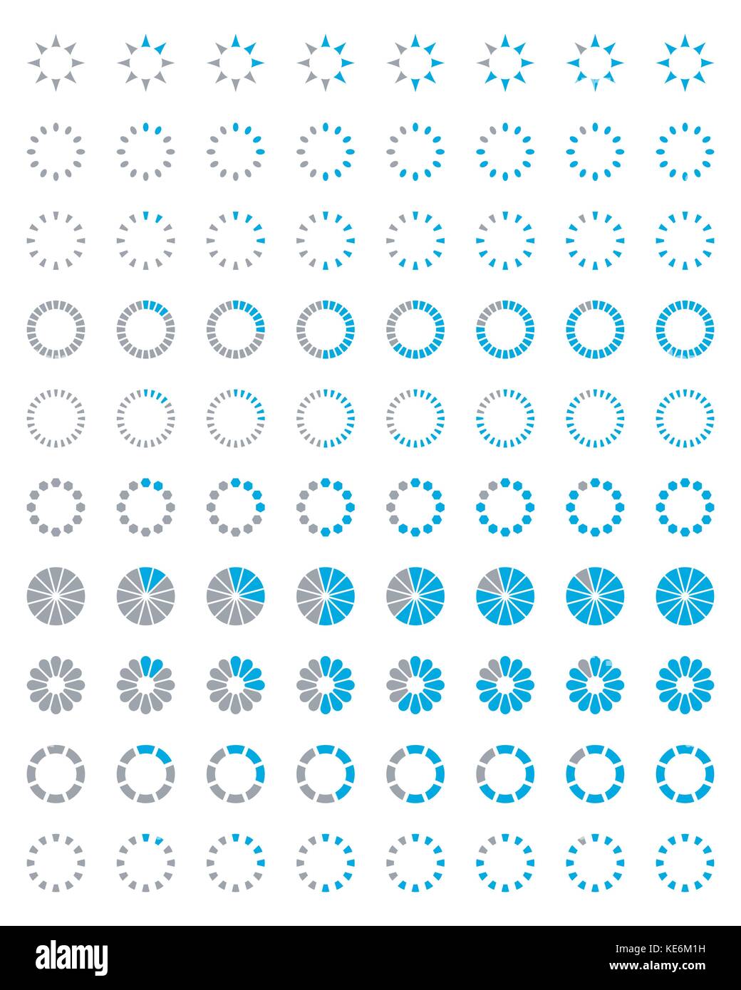 Set of loading icons. Vector eps 8 Stock Vector Image & Art - Alamy