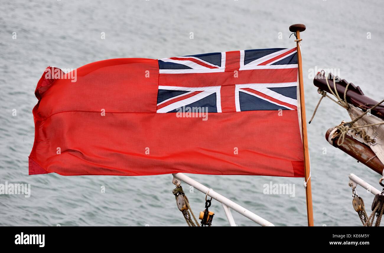 British merchant flag Stock Photo - Alamy