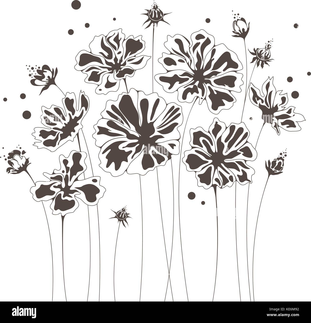 abstract floral design, bouquet of flowers Stock Vector Image & Art - Alamy