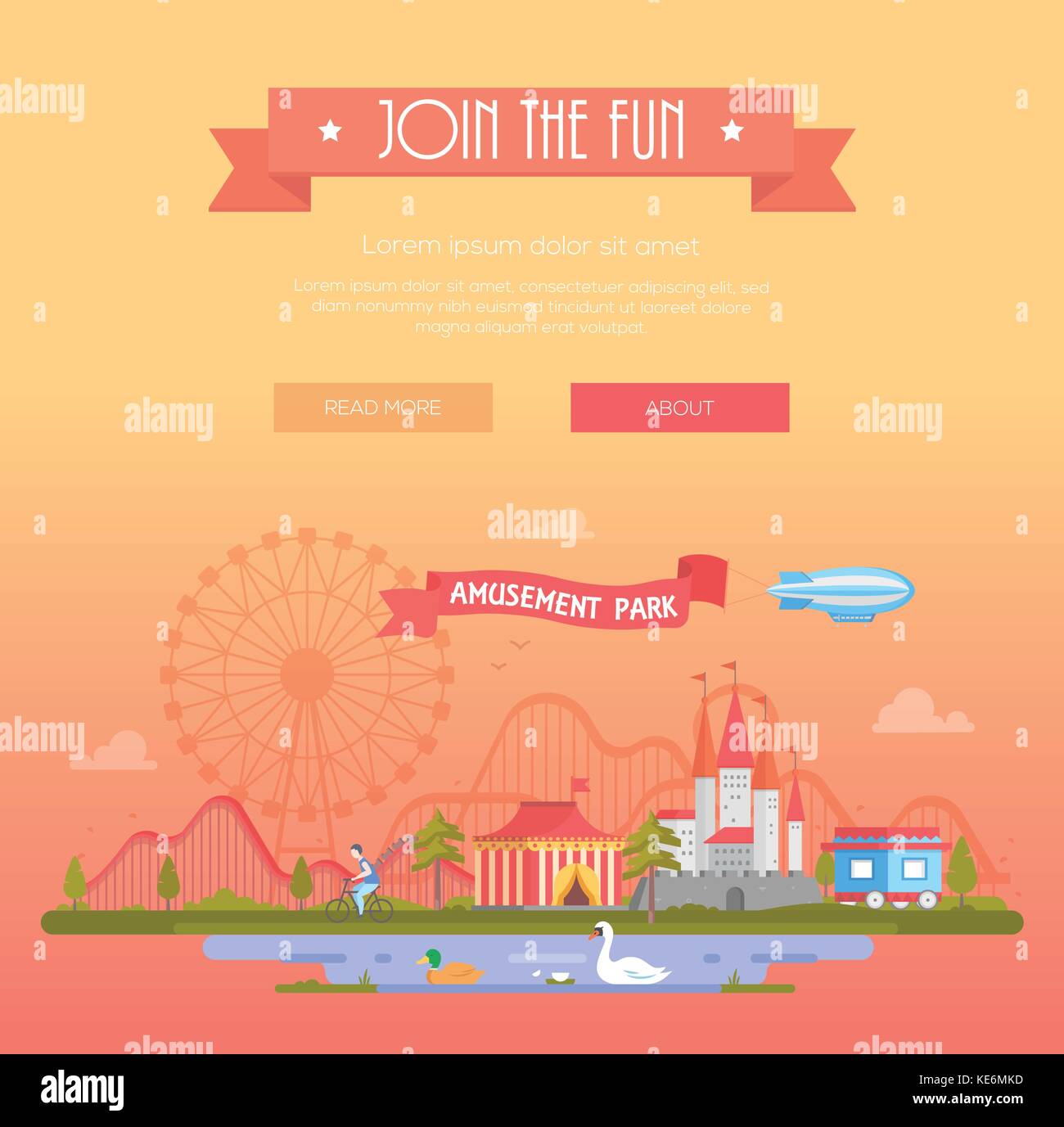 Join the fun - modern vector illustration Stock Vector Image & Art - Alamy