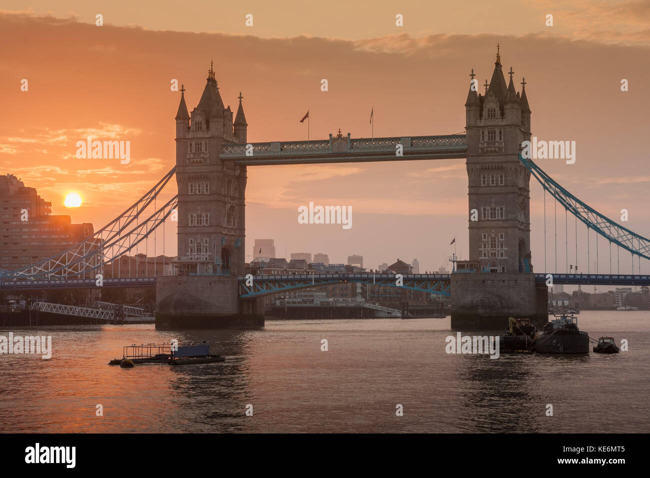 Tower Bridge in the sunrise time , London, England Stock Photo - Alamy