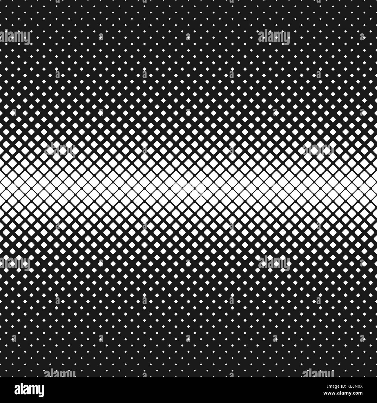 Abstract black and white rounded square pattern background - vector illustration with diagonal ...