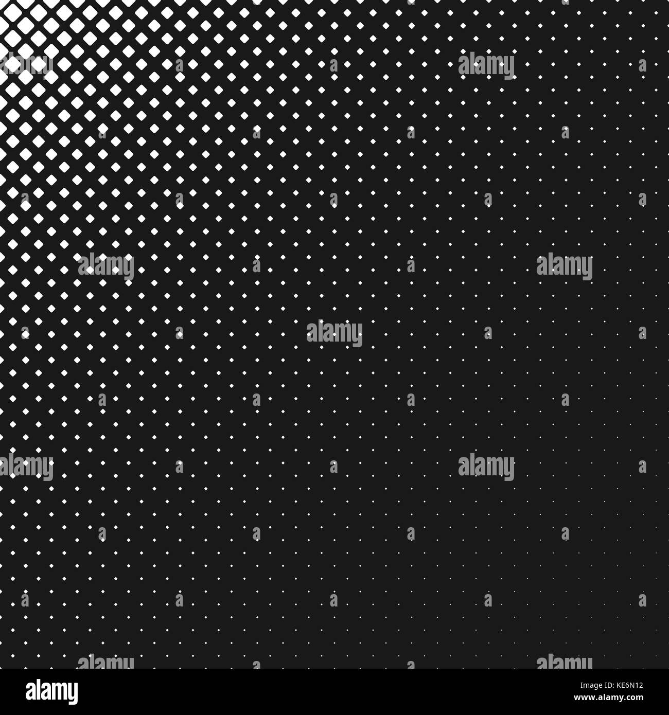 Abstract Monochrome Rounded Square Pattern Background Vector Graphic From Diagonal Squares In