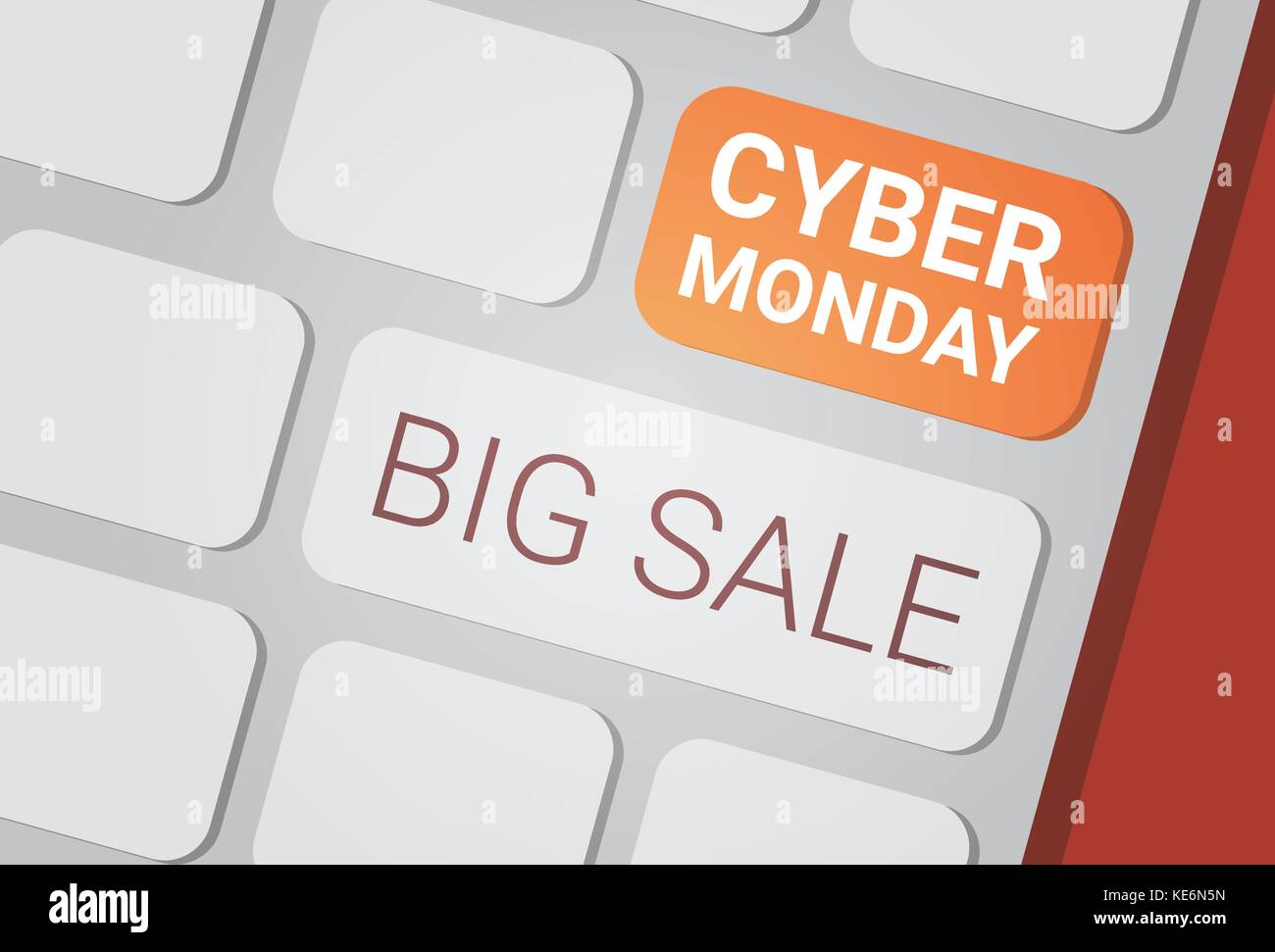 Cyber Monday Big Sale Button On Computer Keyboard, Technology Shopping ...