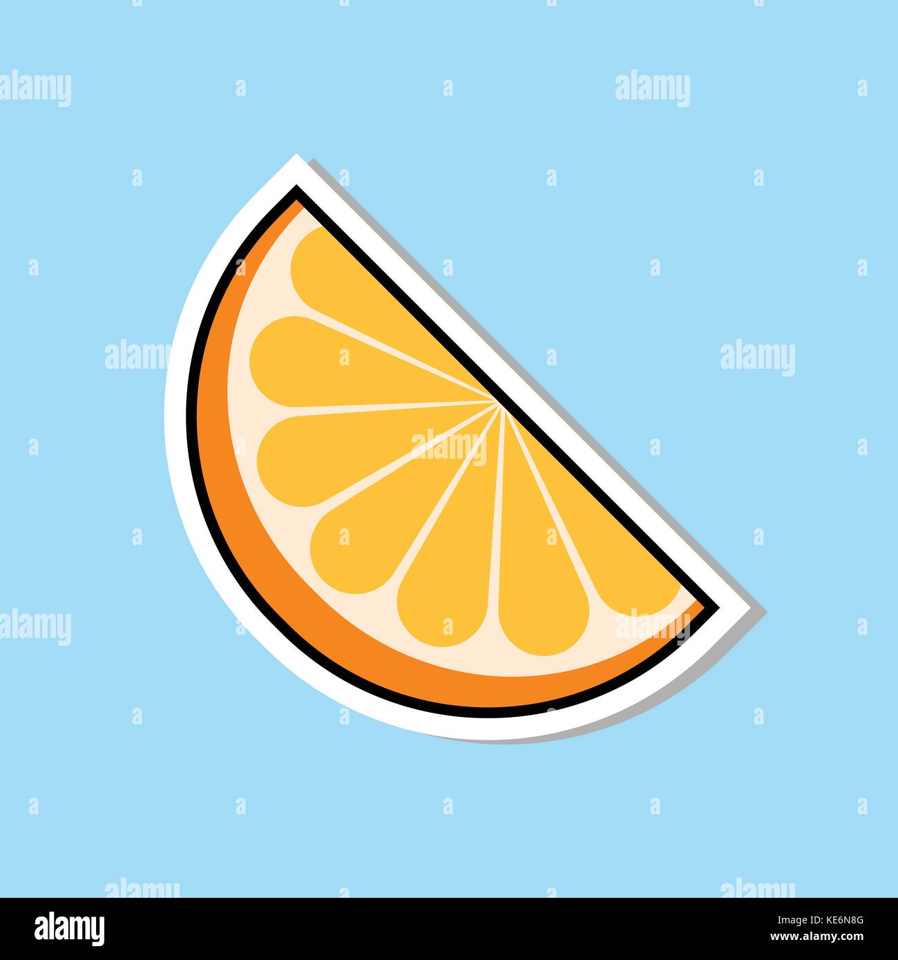 Orange Segment Marmalade Icon Sweets Sticker Concept Stock Vector Image ...