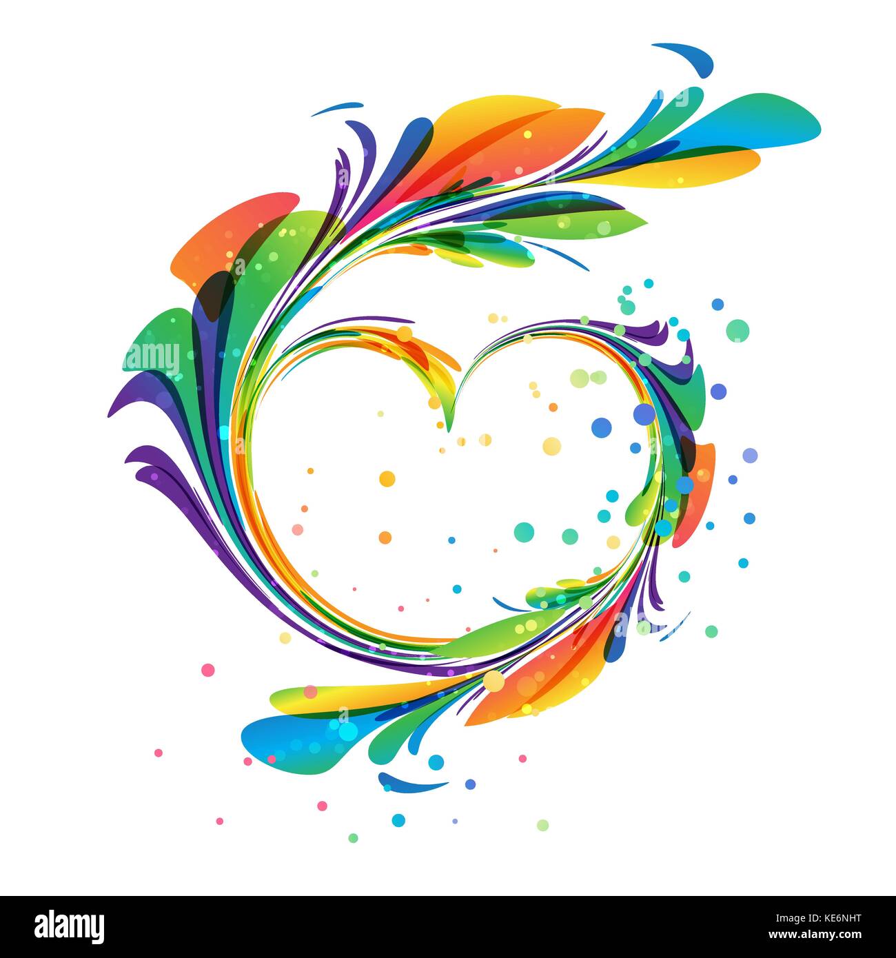 Floral heart border Stock Vector Images - Alamy
