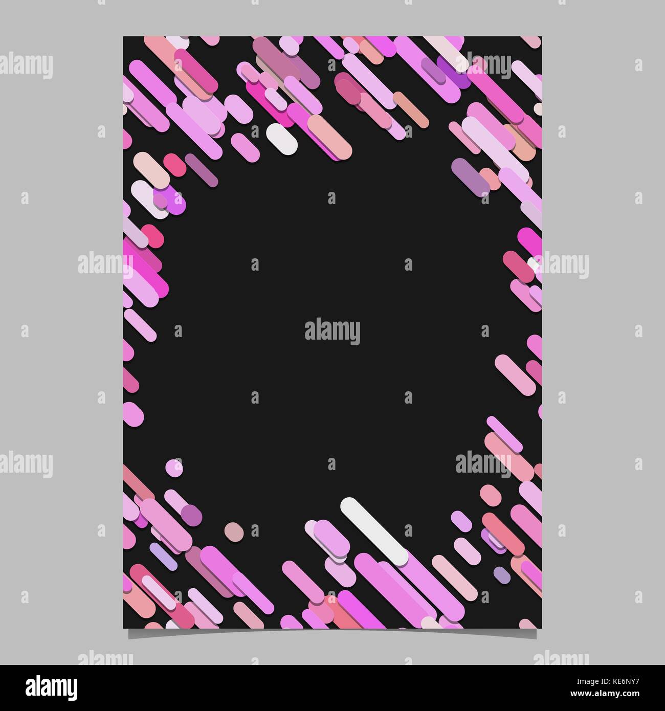 Abstract diagonal stripe pattern brochure template - blank vector flyer background design from ...