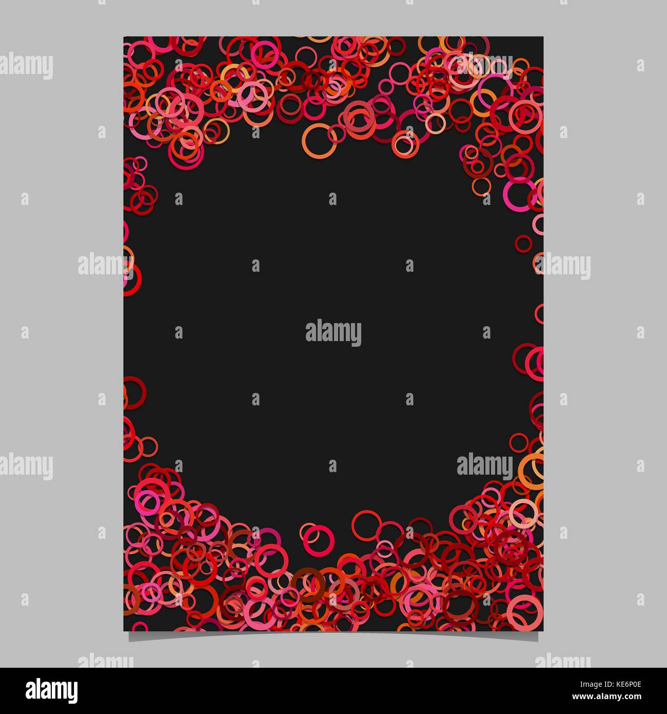 Abstract random circle design page template - vector blank stationery ...
