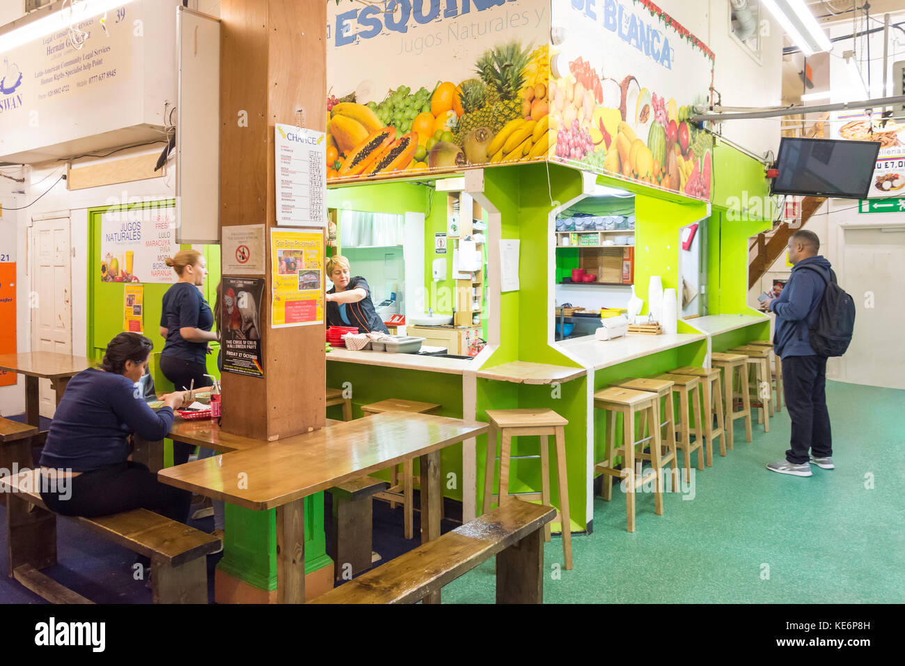 fresh fruit juice stall in Seven Sisters Indoor Market High Road London ...
