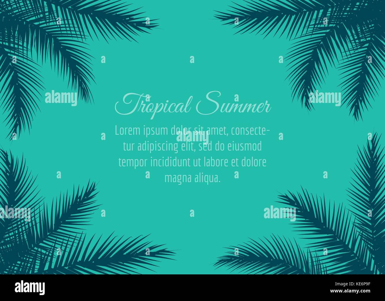 Frame palm leaf background Stock Vector Images - Alamy