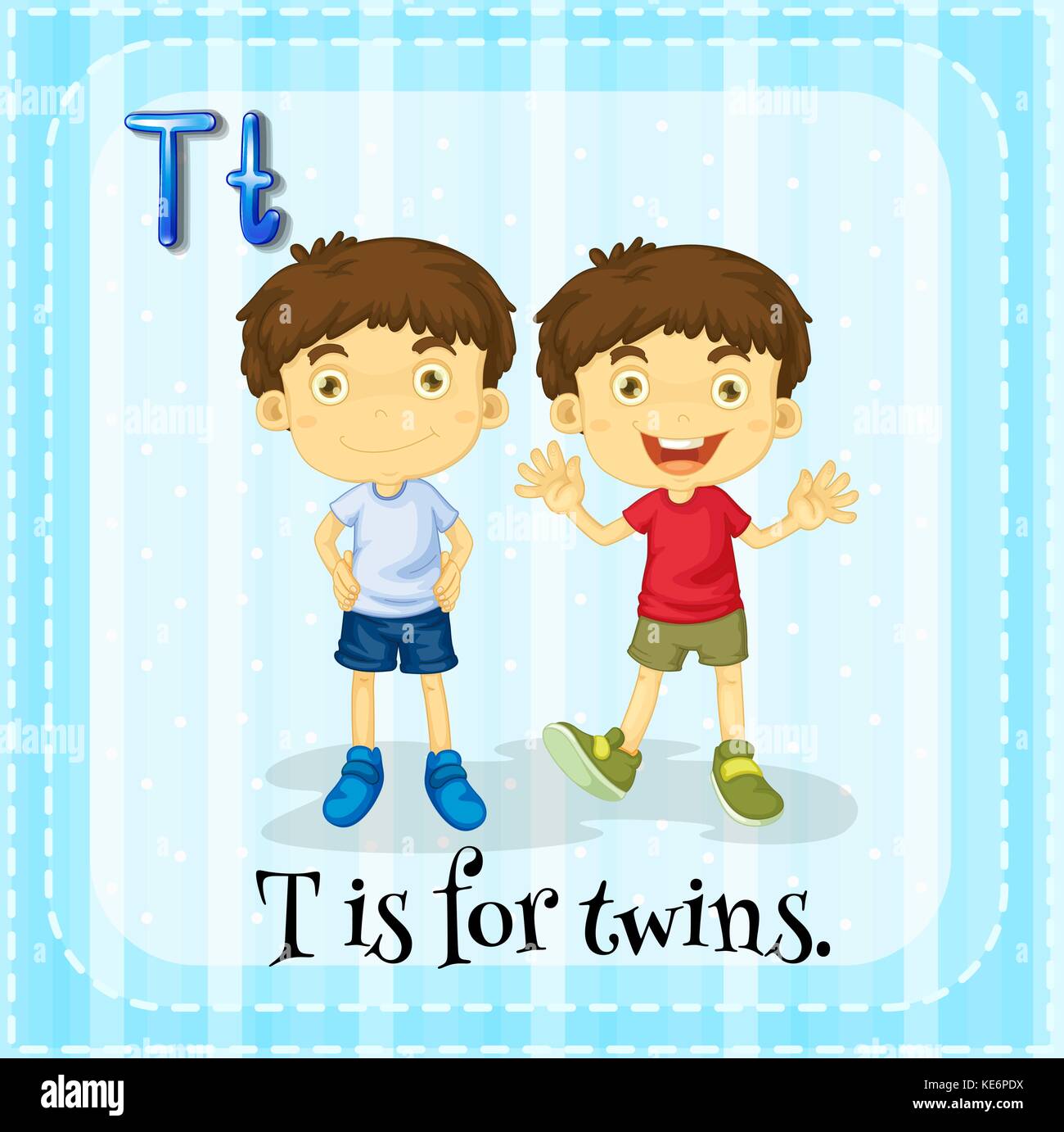 Letter T is for twins Stock Vector Image & Art - Alamy