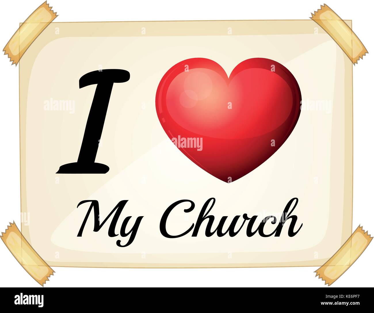 White frame church Stock Vector Images - Alamy
